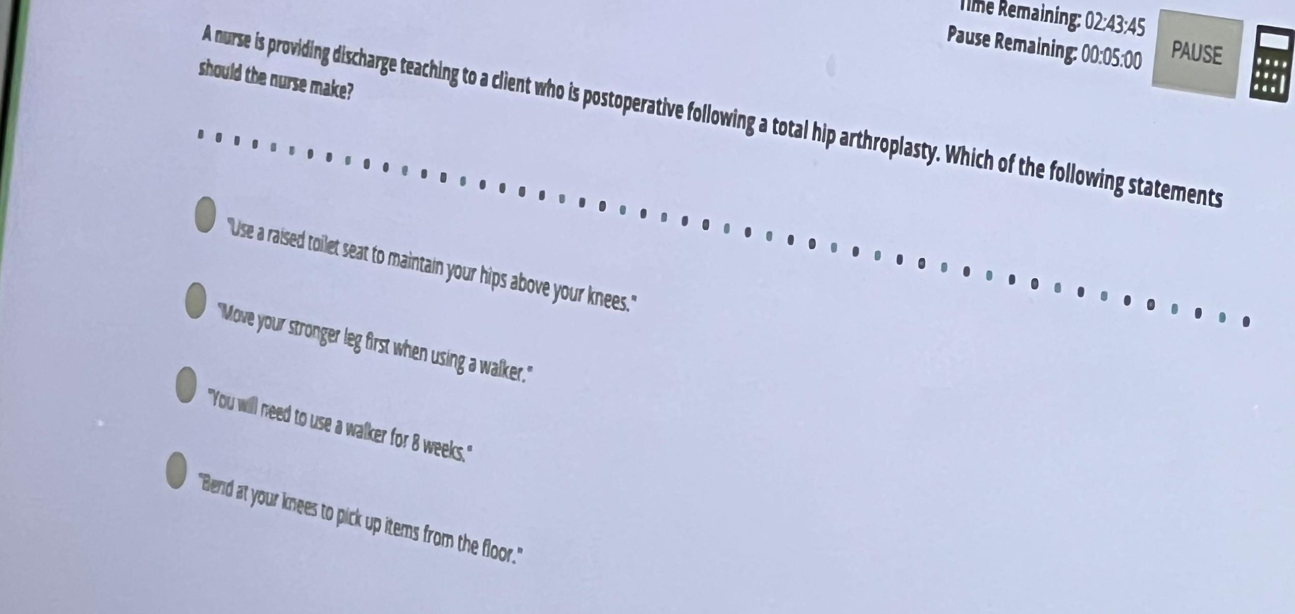 Solved A curse is providing discharge teaching to a client | Chegg.com