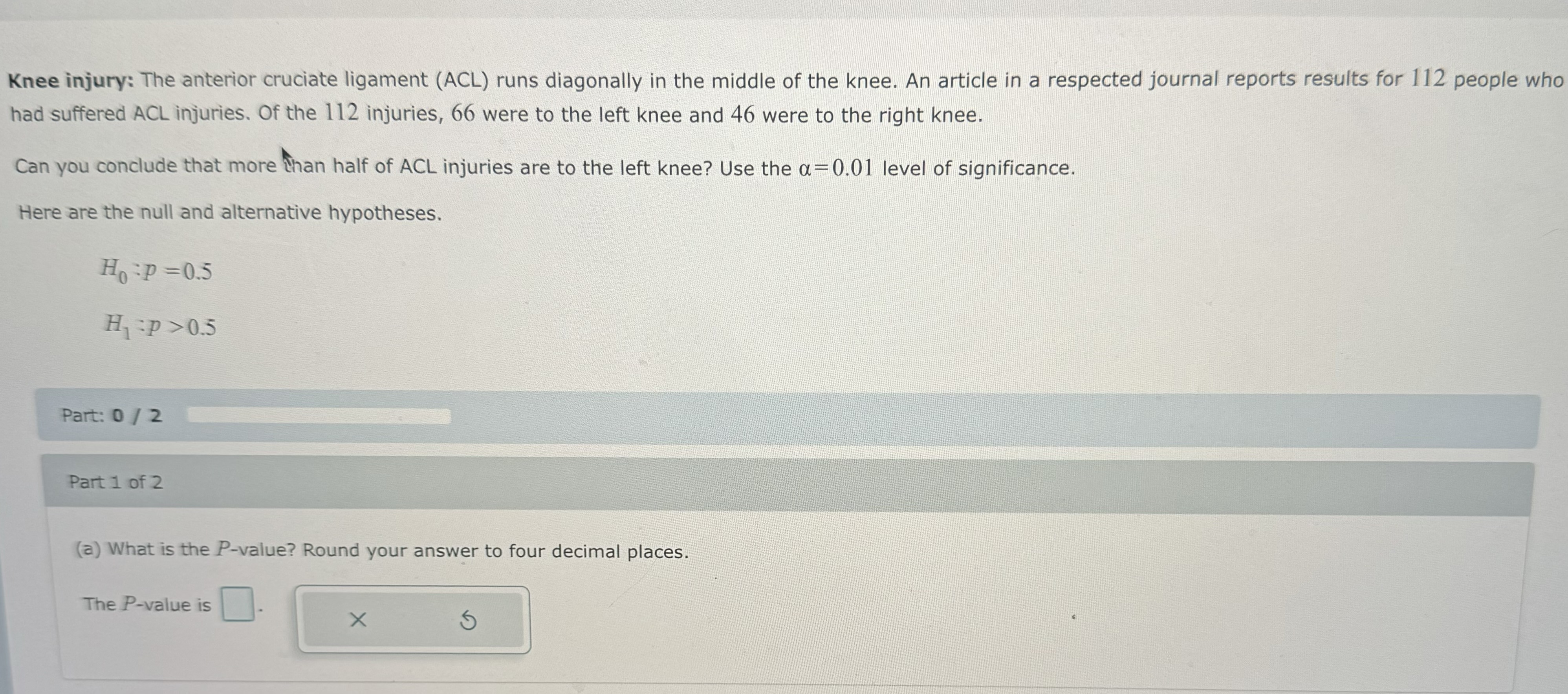 Solved Knee injury: The anterior cruciate ligament (ACL) | Chegg.com