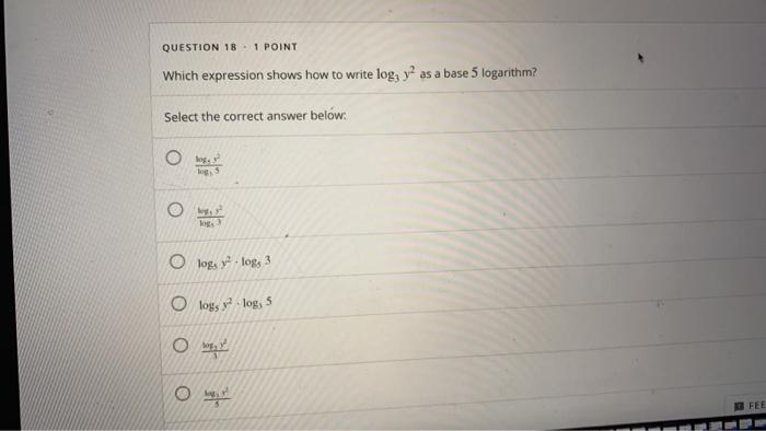 Solved QUESTION 181 POINT Which expression shows how to | Chegg.com