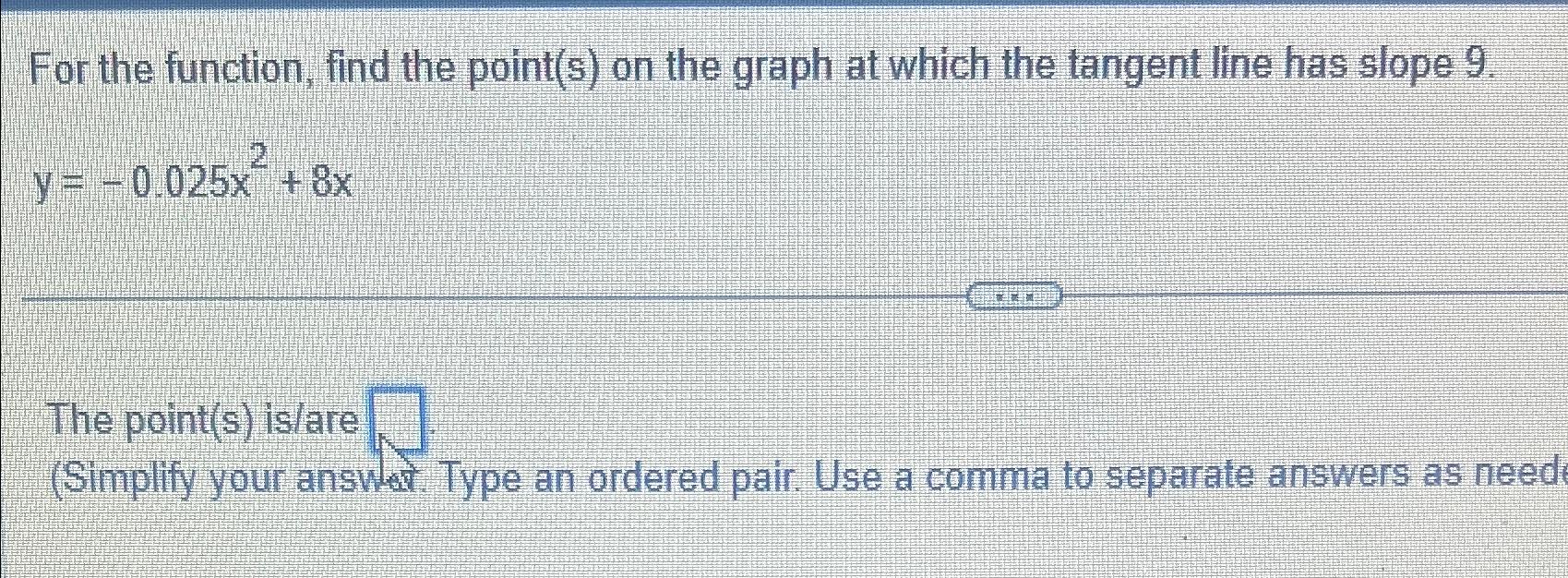 Solved For the function, find the point(s) ﻿on the graph at | Chegg.com