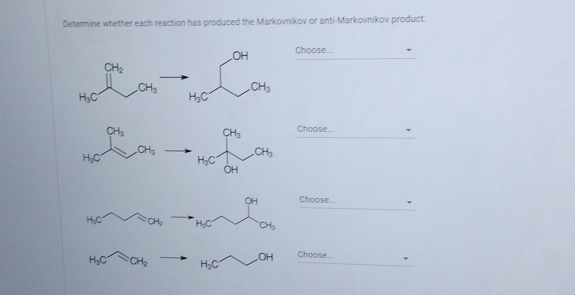 Solved Determine whether each reaction has produced the | Chegg.com
