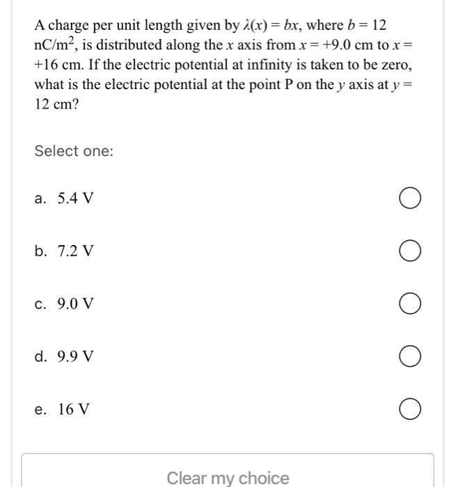 Solved A charge per unit length given by λ(x)=bx, where b=12 | Chegg.com
