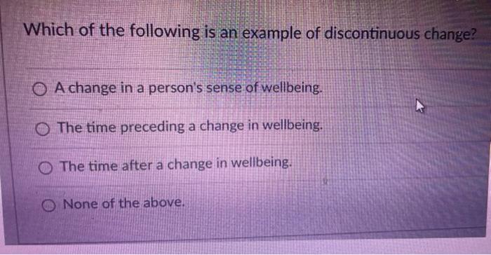 Solved Which of the following is an example of discontinuous | Chegg.com