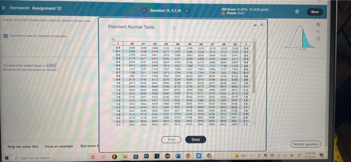 = Homework Assignment 12 Question 11.0.1.10 HWB 41.6 | Chegg.com
