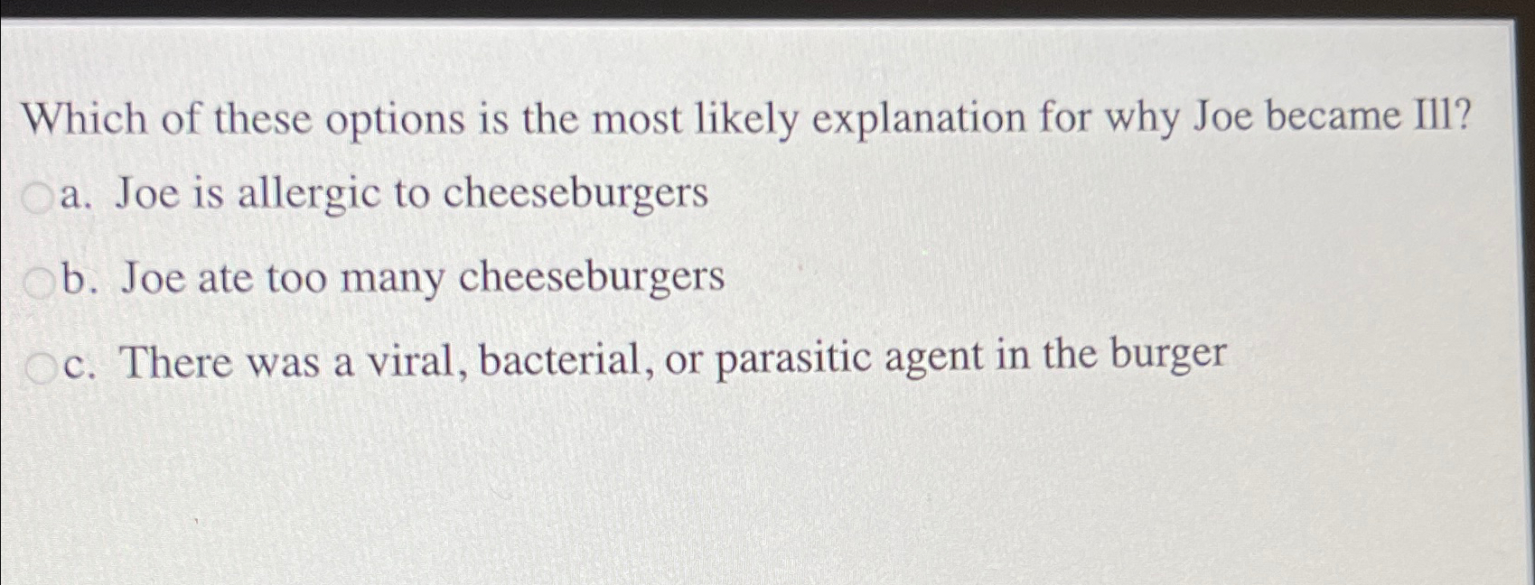 Solved Which of these options is the most likely explanation | Chegg.com