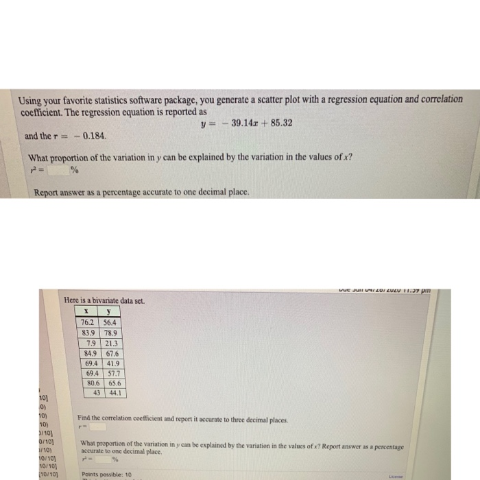 Solved Using your favorite statistics software package, you | Chegg.com
