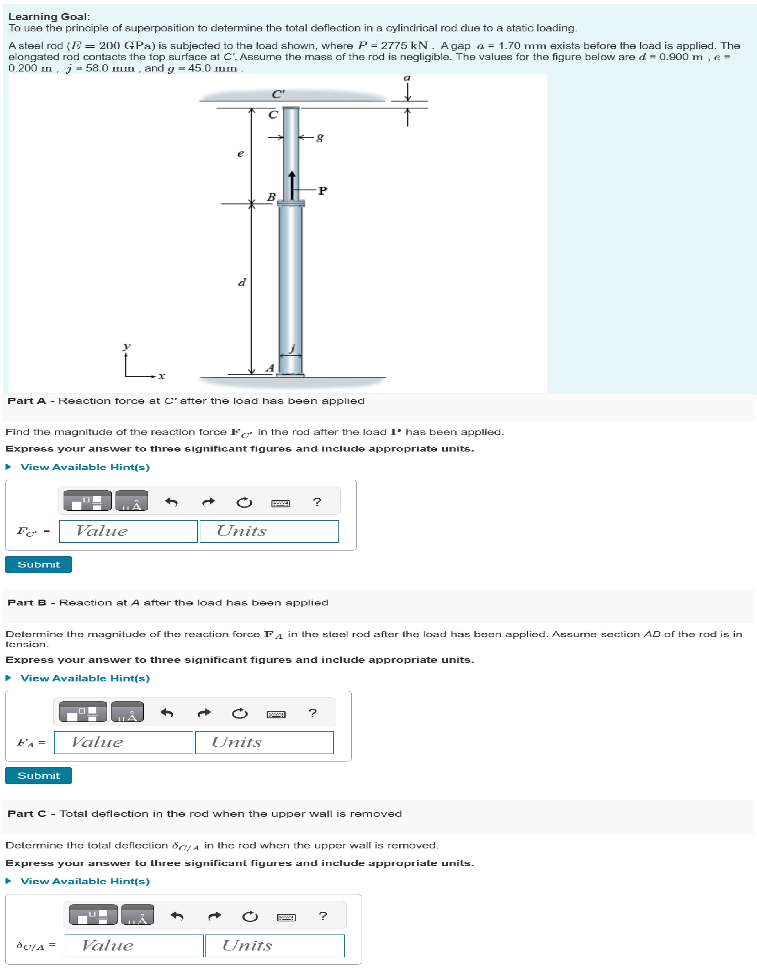 Solved Learning Goal:To use the principle of superposition | Chegg.com