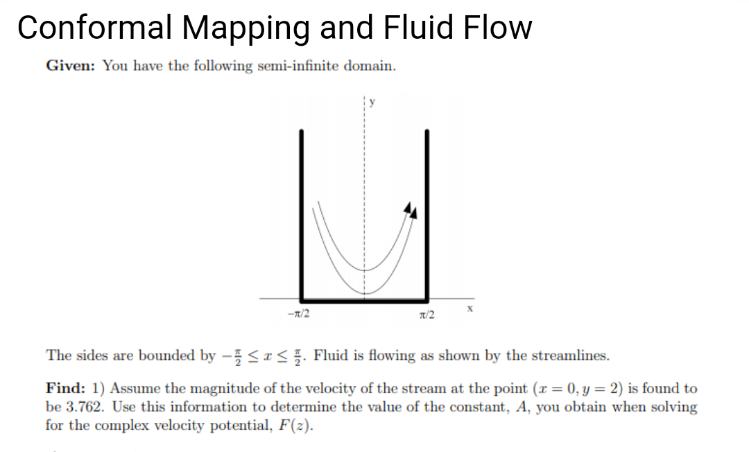 Solved Conformal Mapping and Fluid Flow Given: You have the | Chegg.com