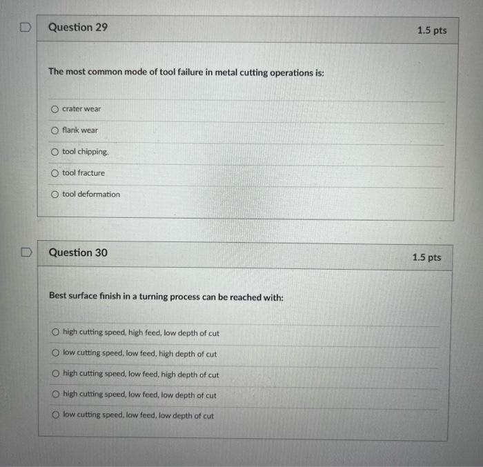 Solved The most common mode of tool failure in metal cutting | Chegg.com