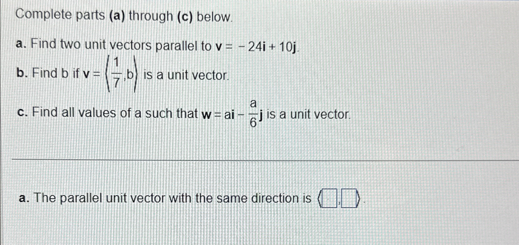 Solved Complete parts (a) ﻿through (c) ﻿below.a. ﻿Find two | Chegg.com