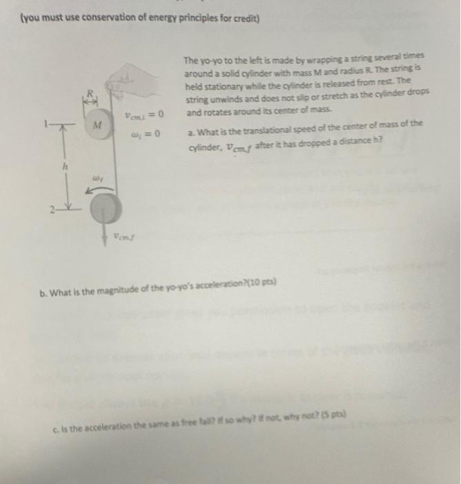 Solved What is the translational speed of the center of mass | Chegg.com