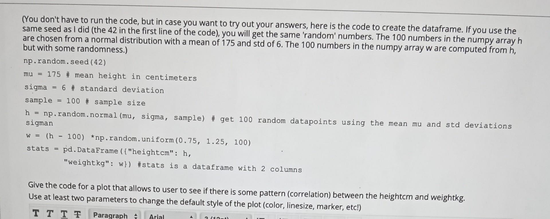 Solved QUESTION 3 Here is the head of the dataframe stats | Chegg.com