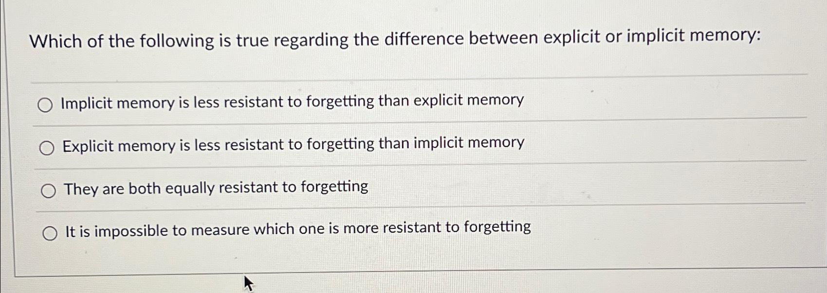 Solved Which of the following is true regarding the | Chegg.com