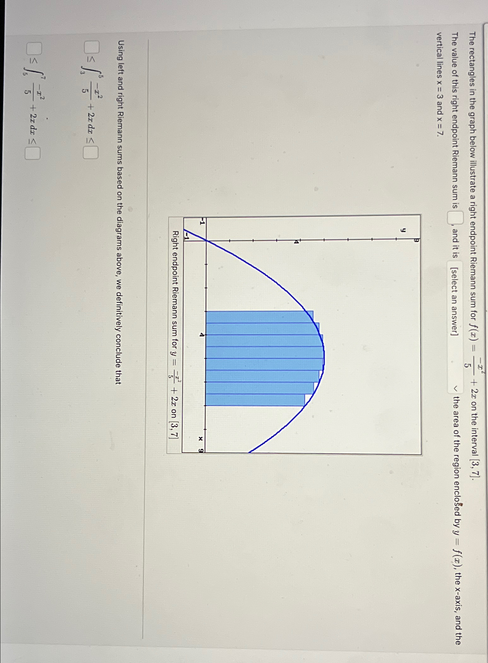 Solved The rectangles in the graph below illustrate a right | Chegg.com