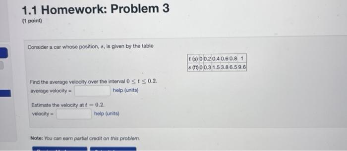 Solved 1.1 Homework: Problem 1 (1 point) Match the points | Chegg.com