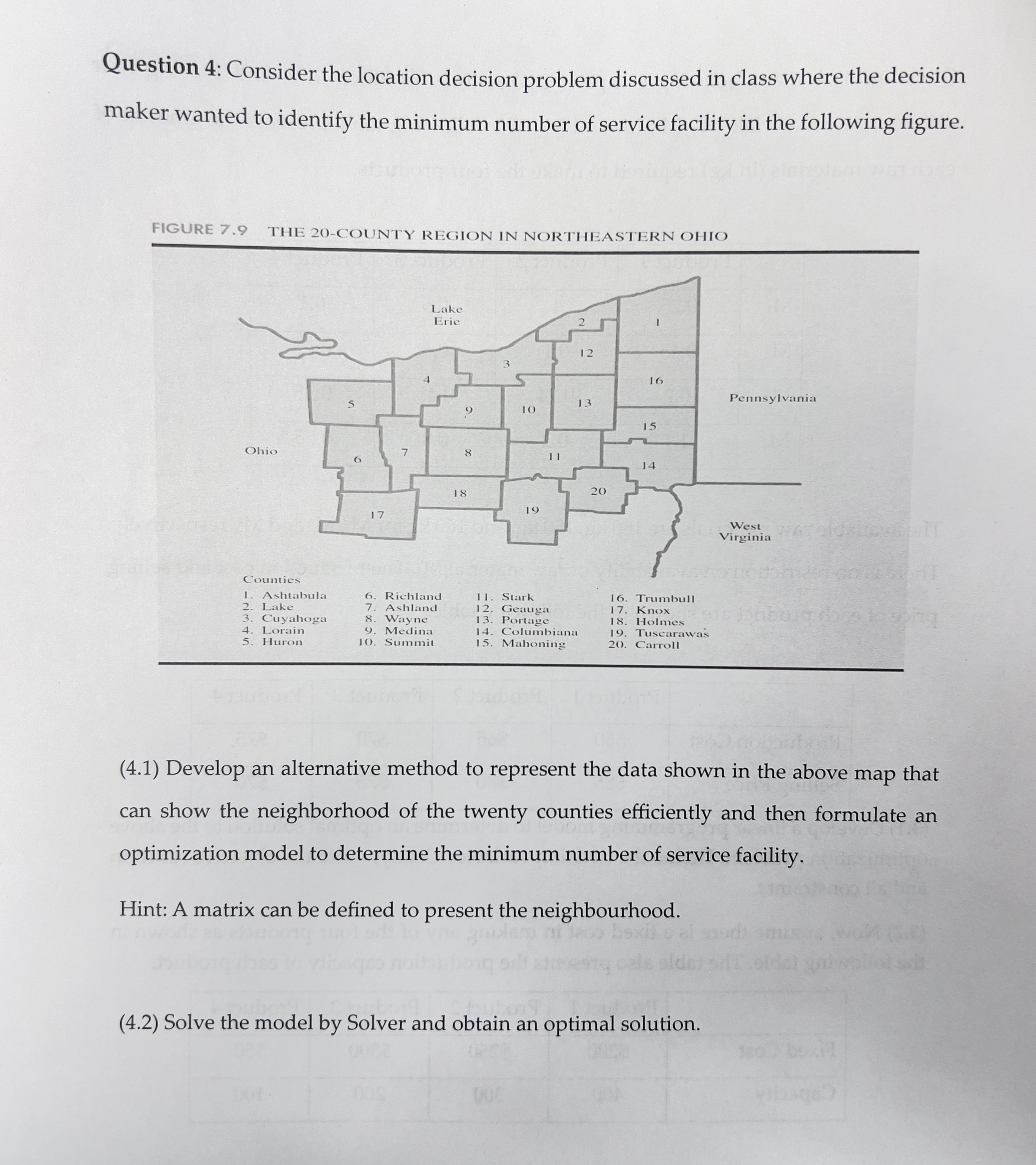 Solved Question 4: Consider the location decision problem | Chegg.com