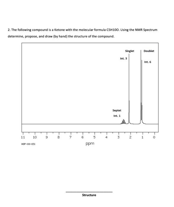Solved 2. The following compound is a Ketone with the | Chegg.com