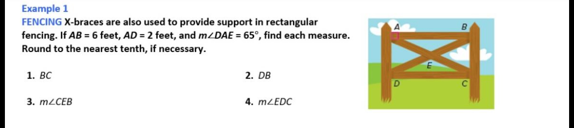 Solved Example 1FENCING X-braces are also used to provide | Chegg.com