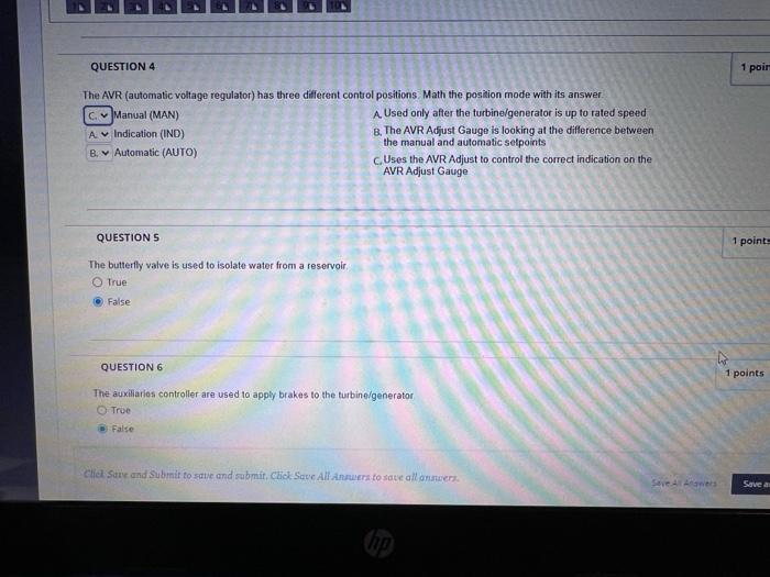 Solved The AVR (automatic voltage regulator) has three | Chegg.com
