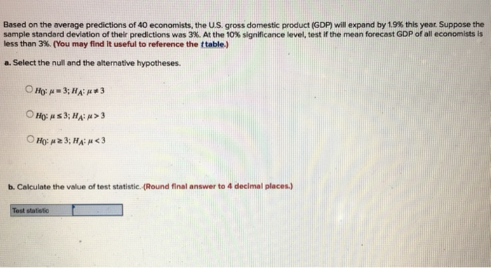 Solved Based on the average predictions of 40 economists, | Chegg.com