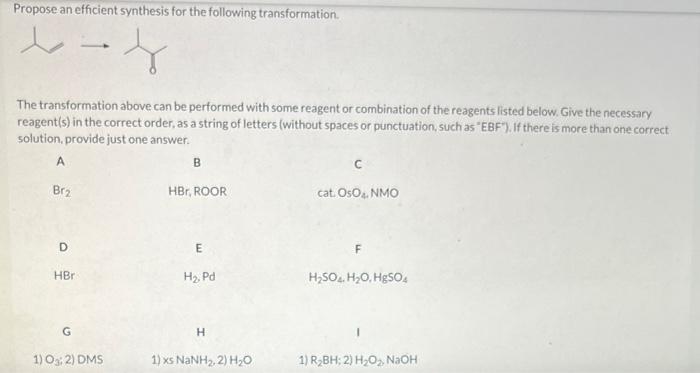 Solved Propose an efficient synthesis for the following | Chegg.com