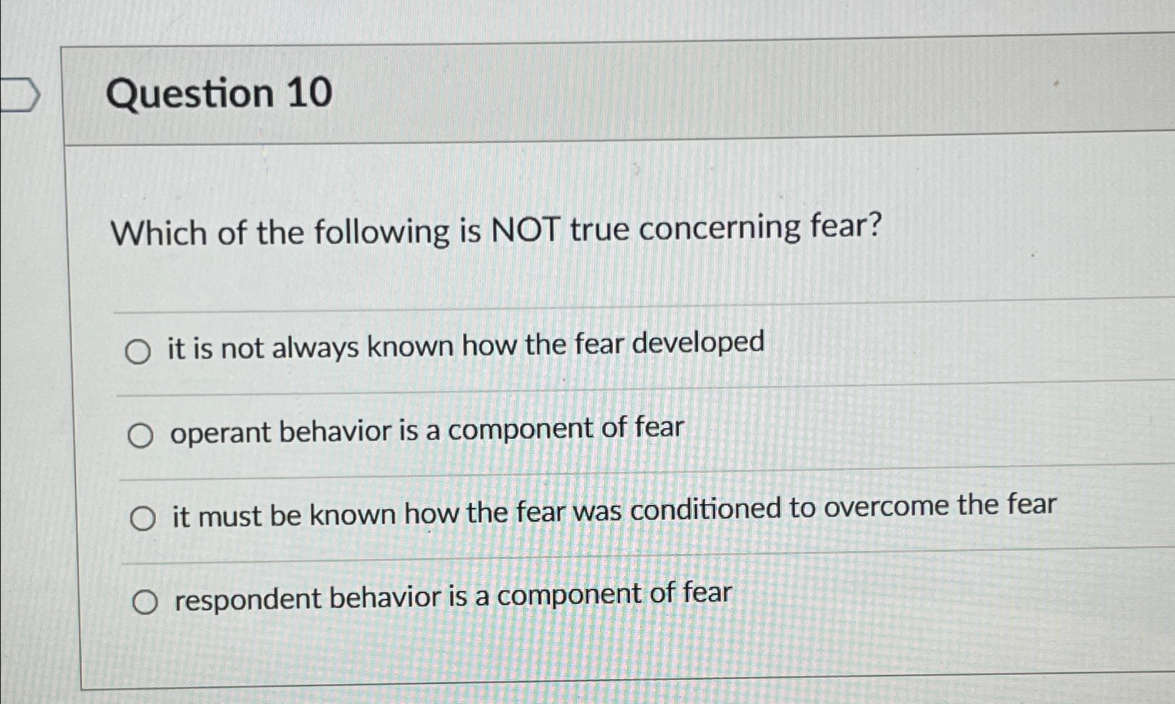 Solved Question 10Which of the following is NOT true | Chegg.com
