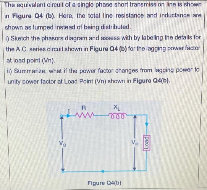 Solved The equivalent circuit of a single phase short | Chegg.com