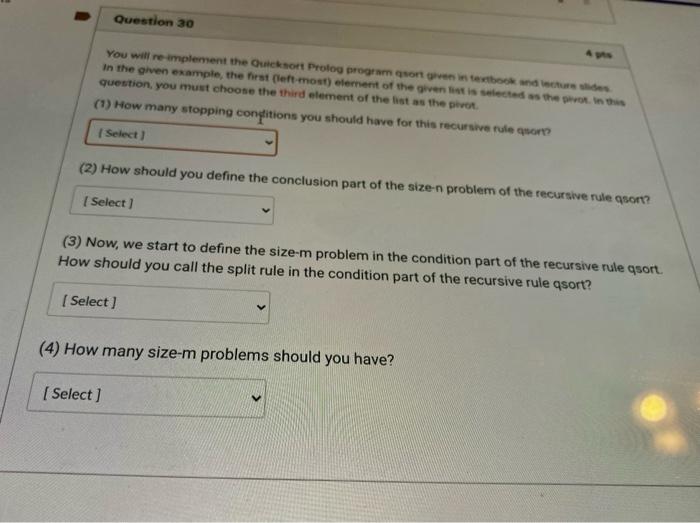 Solved Question 30 You will re-implement the cont Prolog | Chegg.com
