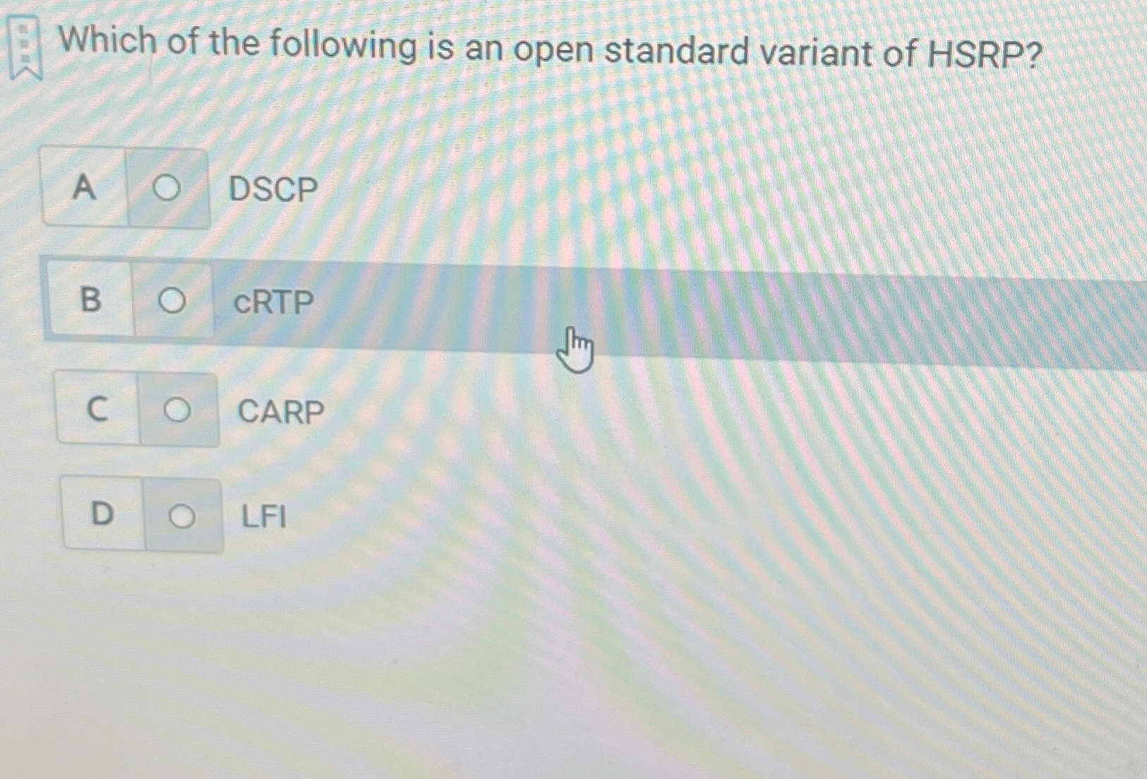 Solved Which of the following is an open standard variant of | Chegg.com