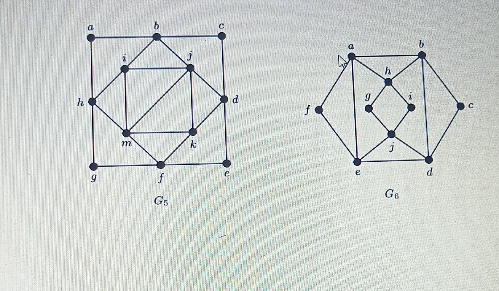 Solved are G5 and G6 perfect graph? If yes then explain. | Chegg.com