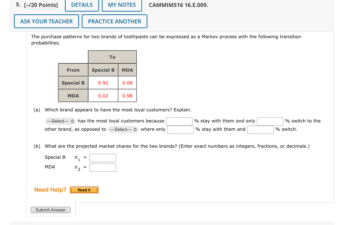 Solved [-/20 ﻿Points]CAMMIMS16 16.E.009.The purchase | Chegg.com
