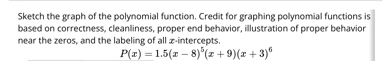 Solved Sketch the graph of the polynomial function. Credit | Chegg.com