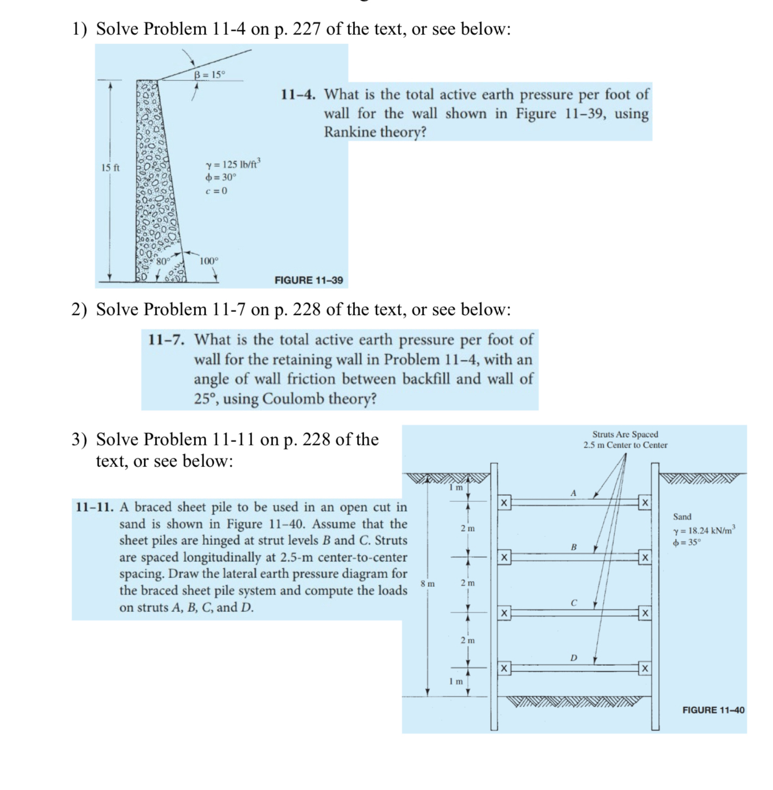 Solved Solve Problem 11-4 ﻿on p. 227 ﻿of the text, or see | Chegg.com
