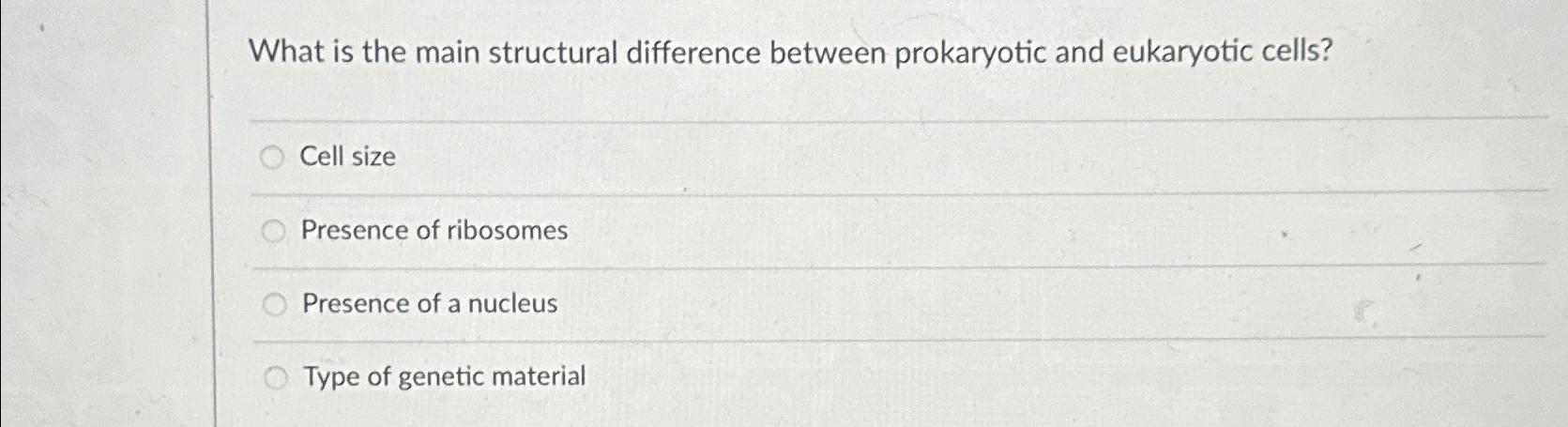 Solved What is the main structural difference between | Chegg.com