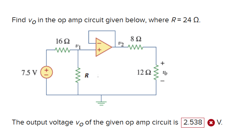 Solved Find vO in the op amp circuit given below, where | Chegg.com Solved Find vO in the op amp circuit given below, where | Chegg.com
