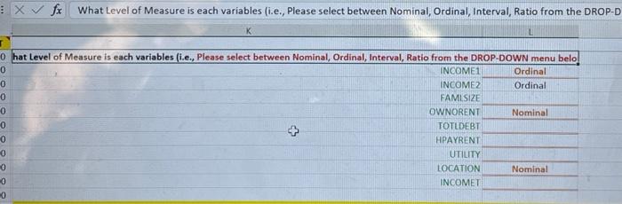 Solved What level of measure is each variable please select | Chegg.com