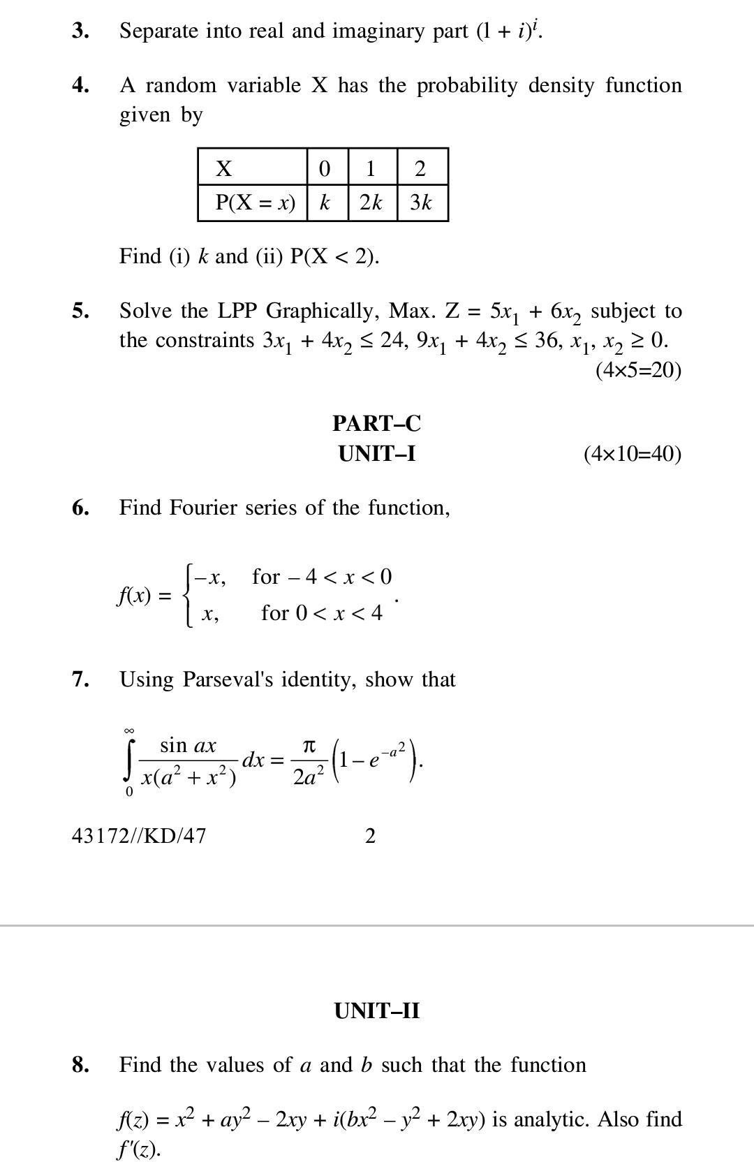 Solved 3. Separate into real and imaginary part (1 + i). 4. | Chegg.com