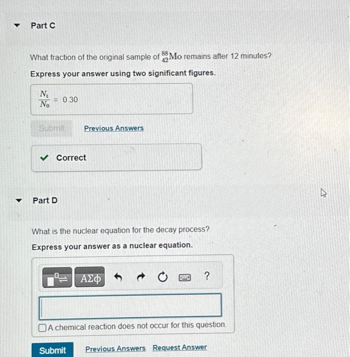 Solved The accompanying graph illustrates the decay of | Chegg.com