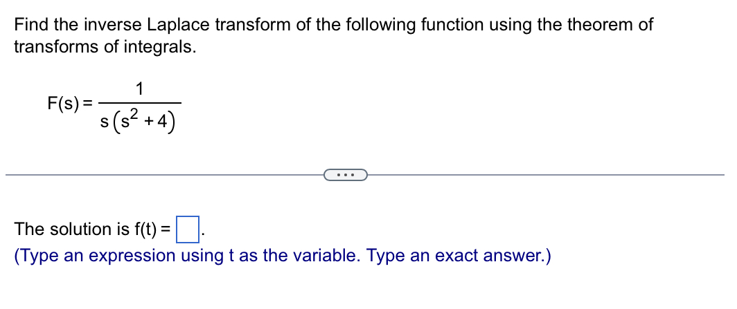Solved Find the inverse Laplace transform of the following | Chegg.com