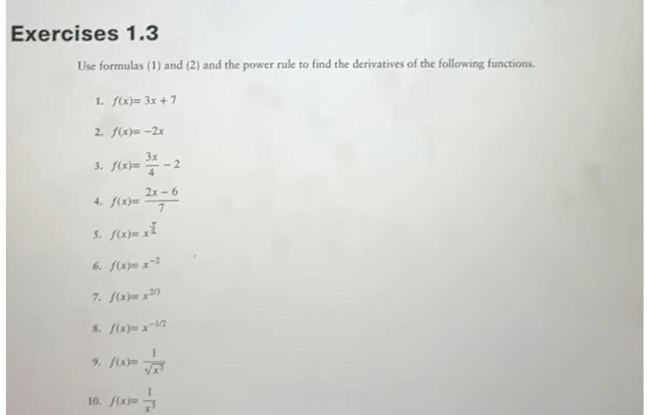 Solved Exercises 1.3Use formulas (1) ﻿and (2) ﻿and the power | Chegg.com