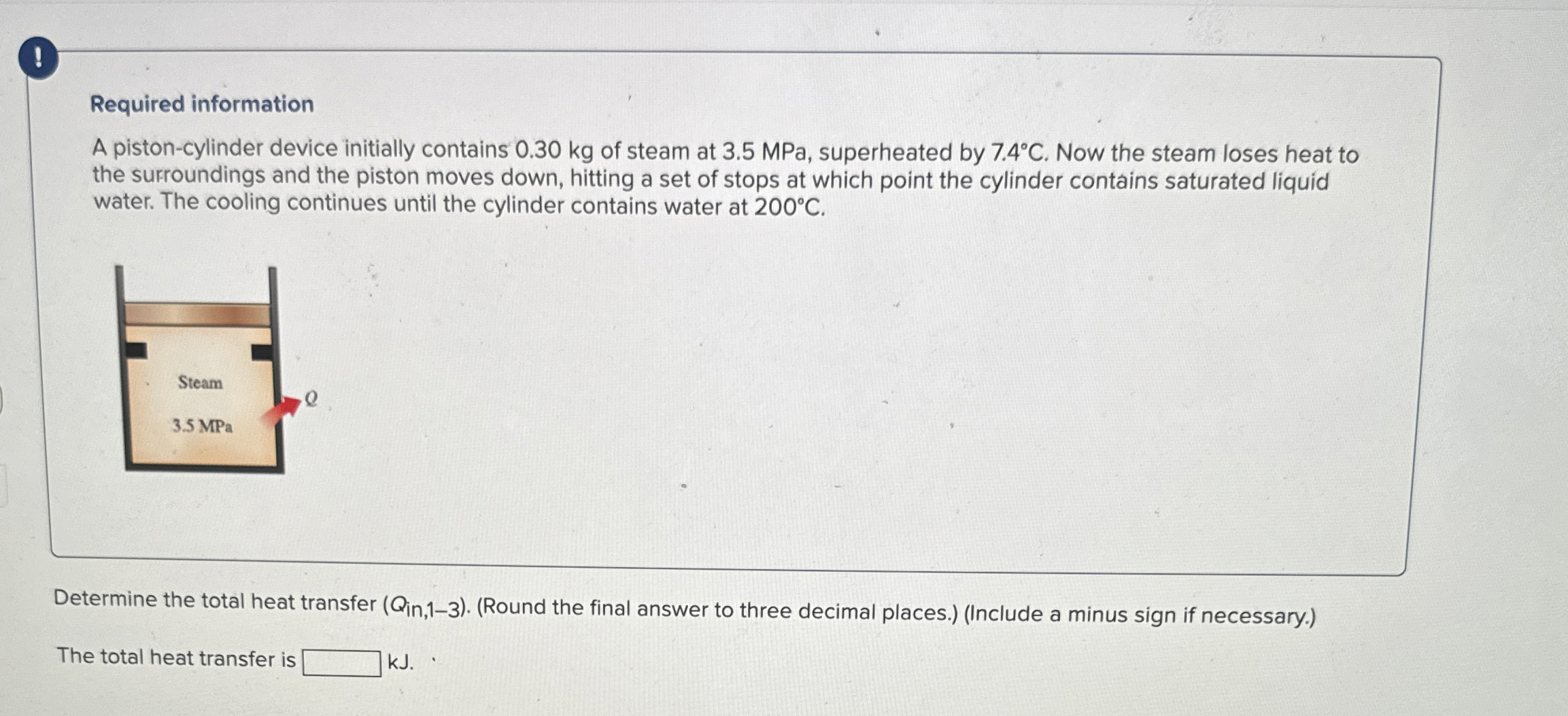 Solved !Required informationA piston-cylinder device | Chegg.com