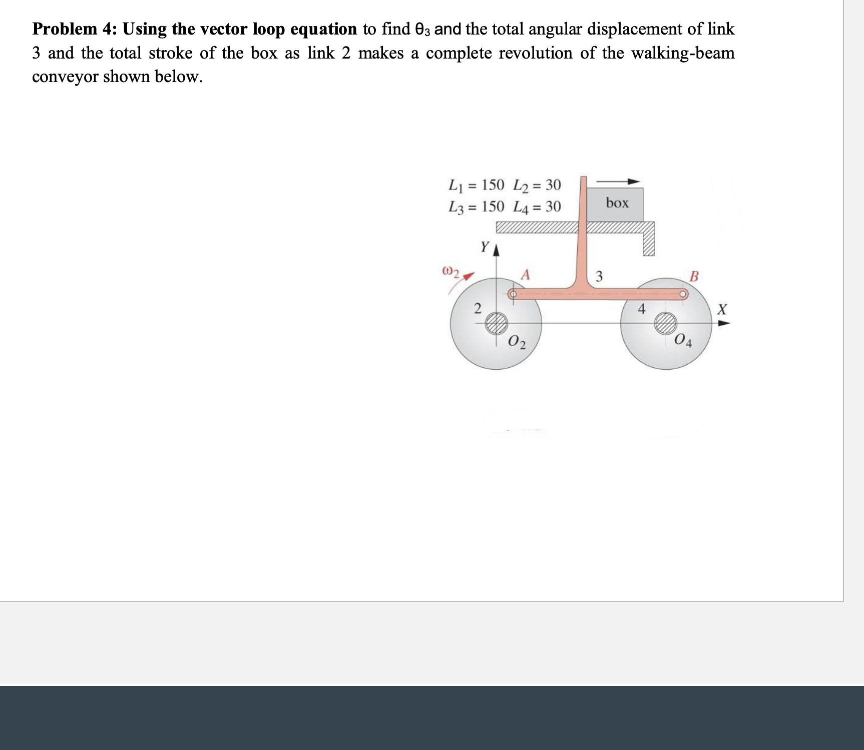 Solved Problem 4: Using the vector loop equation to find | Chegg.com