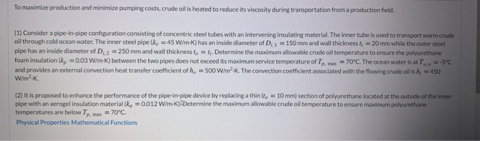 Solved To maximize production and minimize pumping costs, | Chegg.com