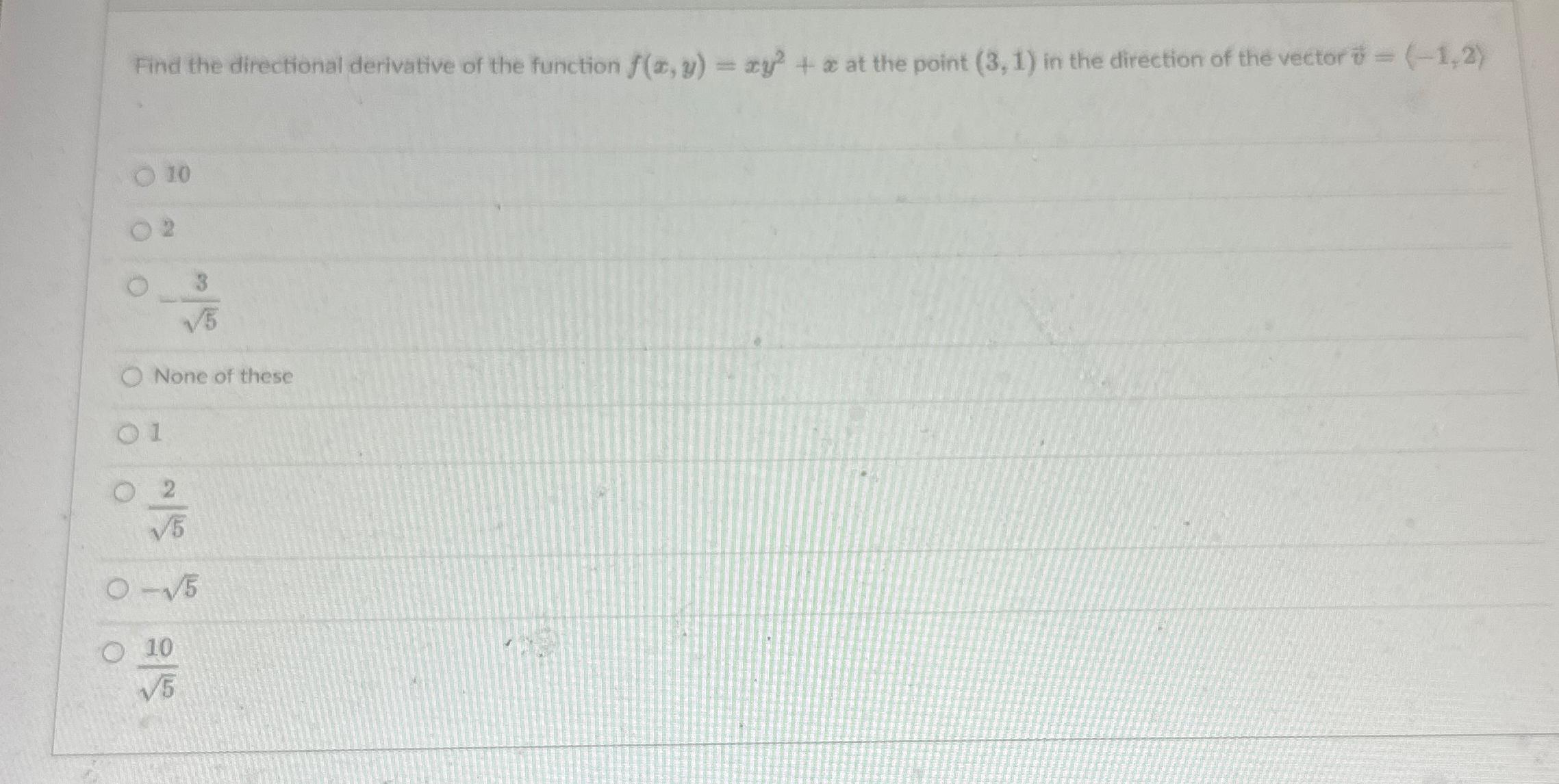 Solved Find the directional derivative of the function | Chegg.com