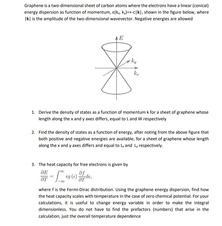 Graphene is a two-dimensional sheet of carbon atoms | Chegg.com