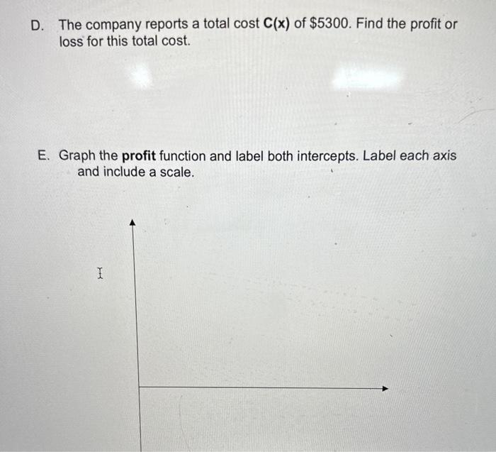 Solved The total cost function for a product is | Chegg.com