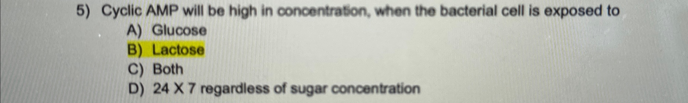 Solved Cyclic AMP will be high in concentration, when the | Chegg.com