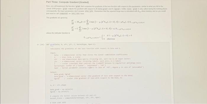 Solved comPart Three: Compute Gradient [Graded] Now, you | Chegg.com