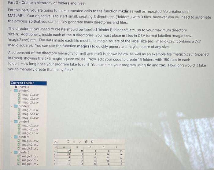 Solved Part 3 Create A Hierarchy Of Folders And Files For