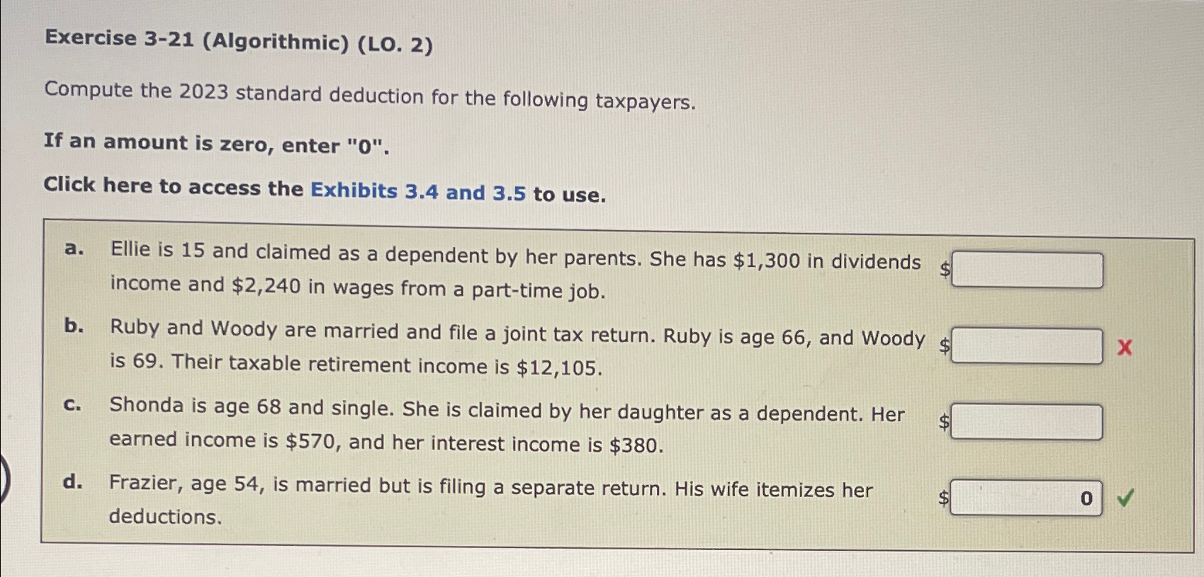 Solved Exercise 3-21 (Algorithmic) (L0. 2)Compute the 2023 | Chegg.com